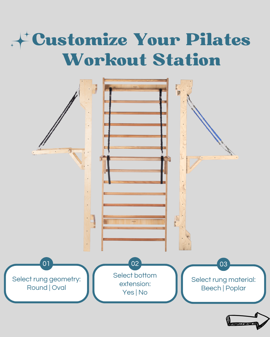 Pilates Workout Station | Pilates Wall Bar With Attachments